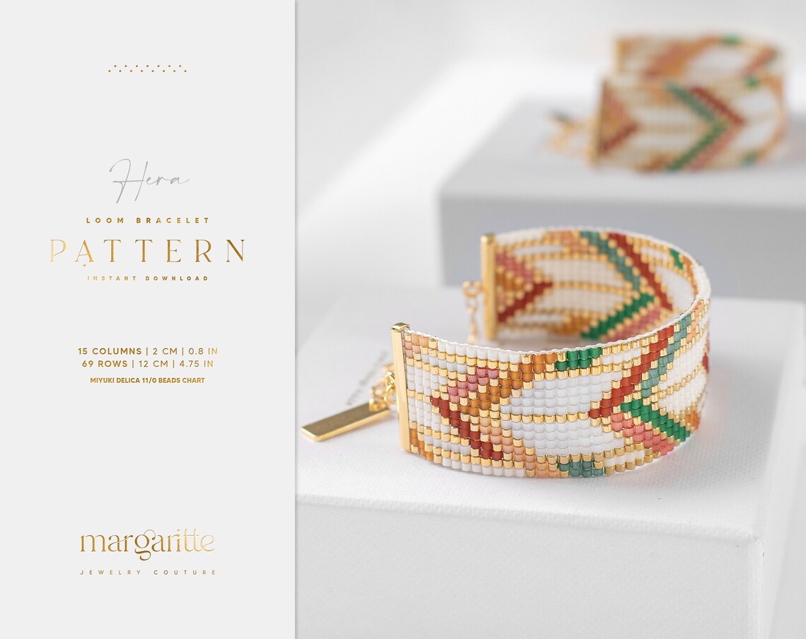 Miyuki Pattern Loom Bracelet Pattern Miyuki Delica Bracelet - Etsy