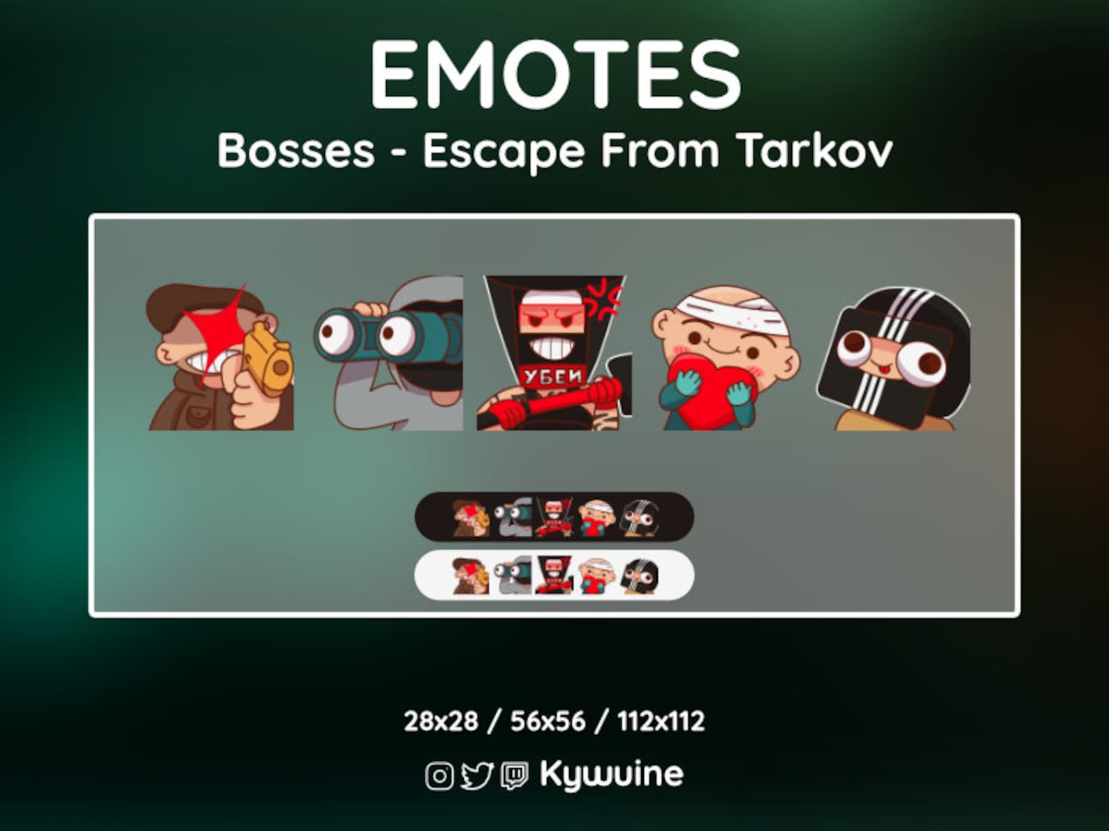 Bosses From Escape From Tarkov Pack Discord & Twitch Emotes Instant ...