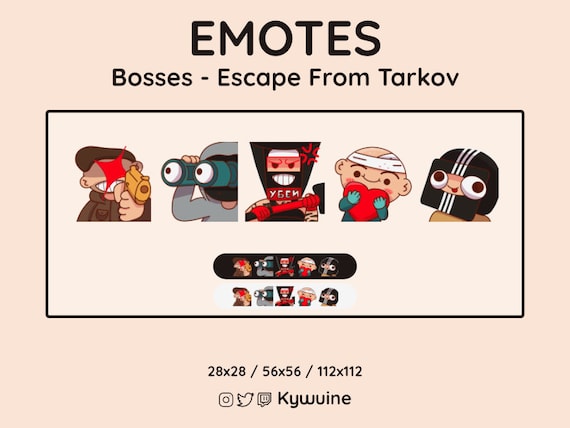 Bosses From Escape From Tarkov Pack Discord & Twitch Emotes - Etsy