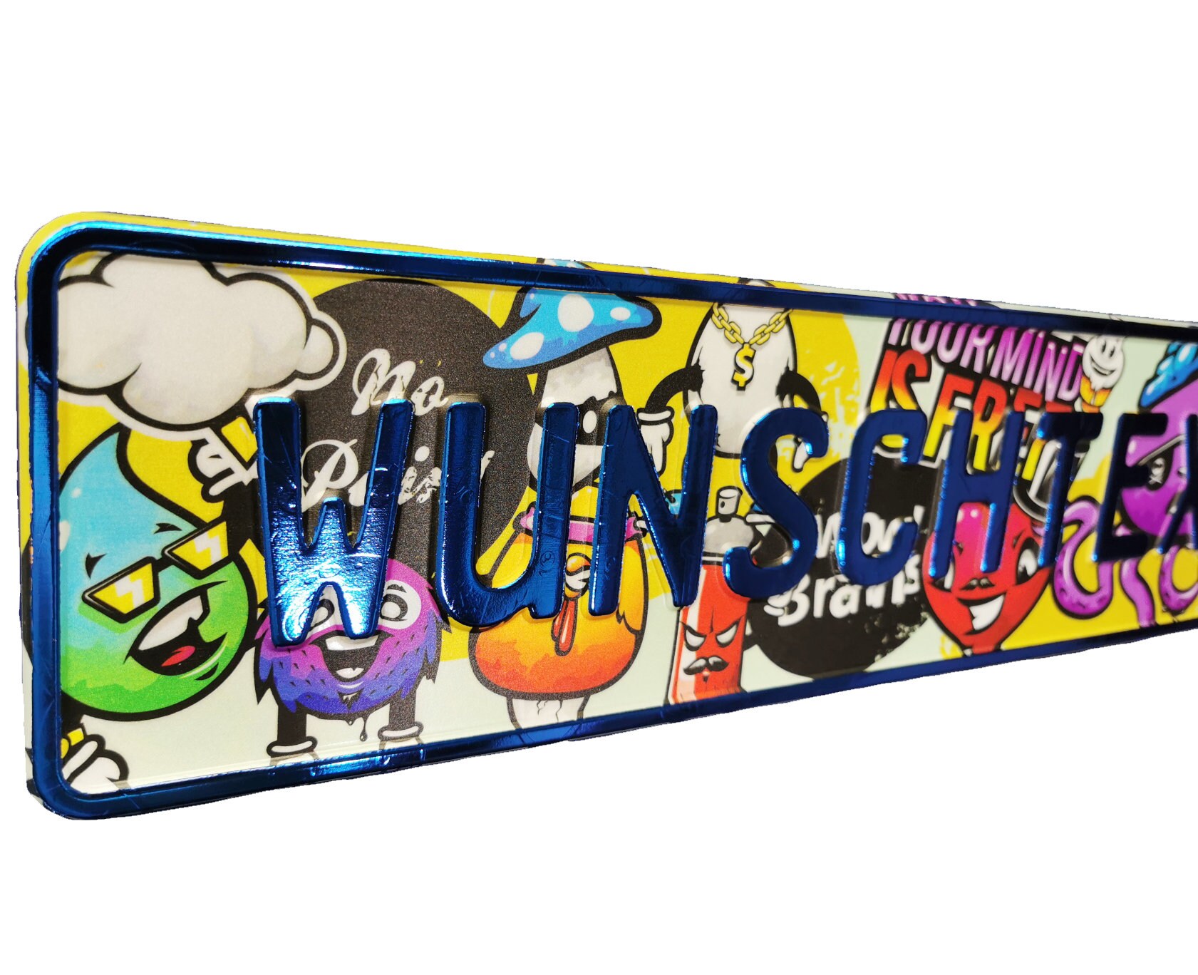 Birthday Sign Emoji Smail Shield Name Text Birthday Embossing 10 ...