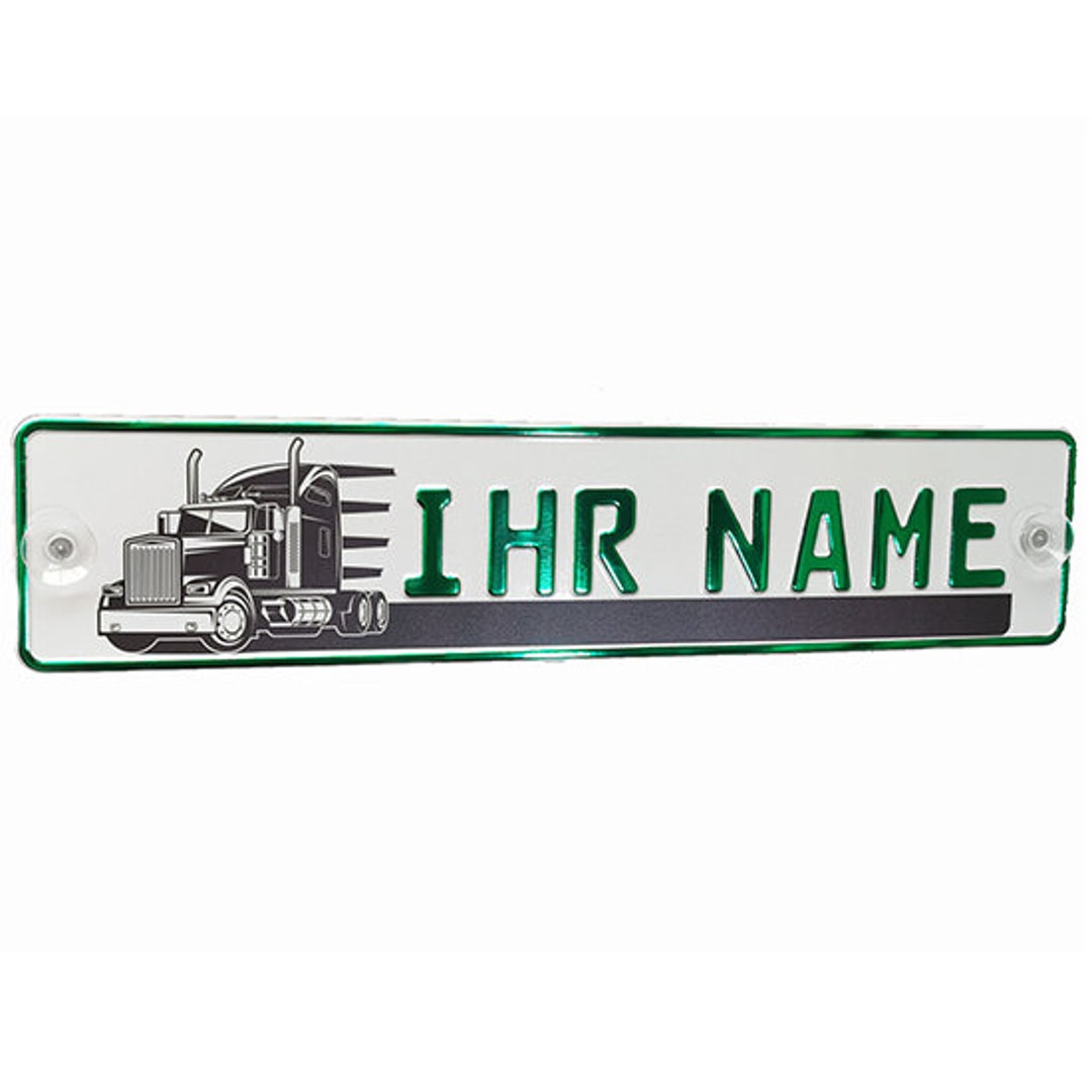 Truck Truck Driver's Plate Sign Name Plate With Name or Text Funshield ...