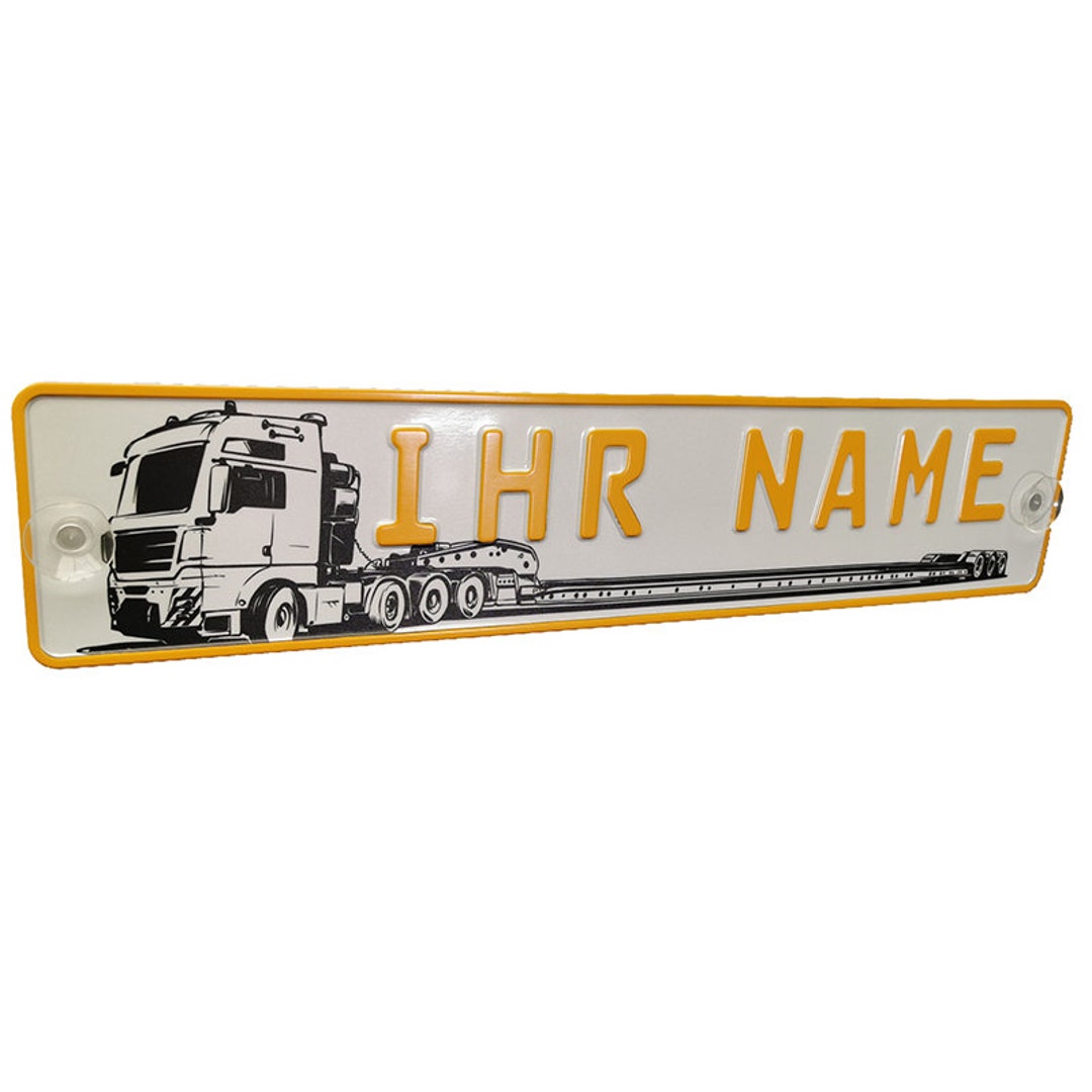 Truck Truck Driver's Plate Sign Name Plate With Name or Text Fun Sign ...