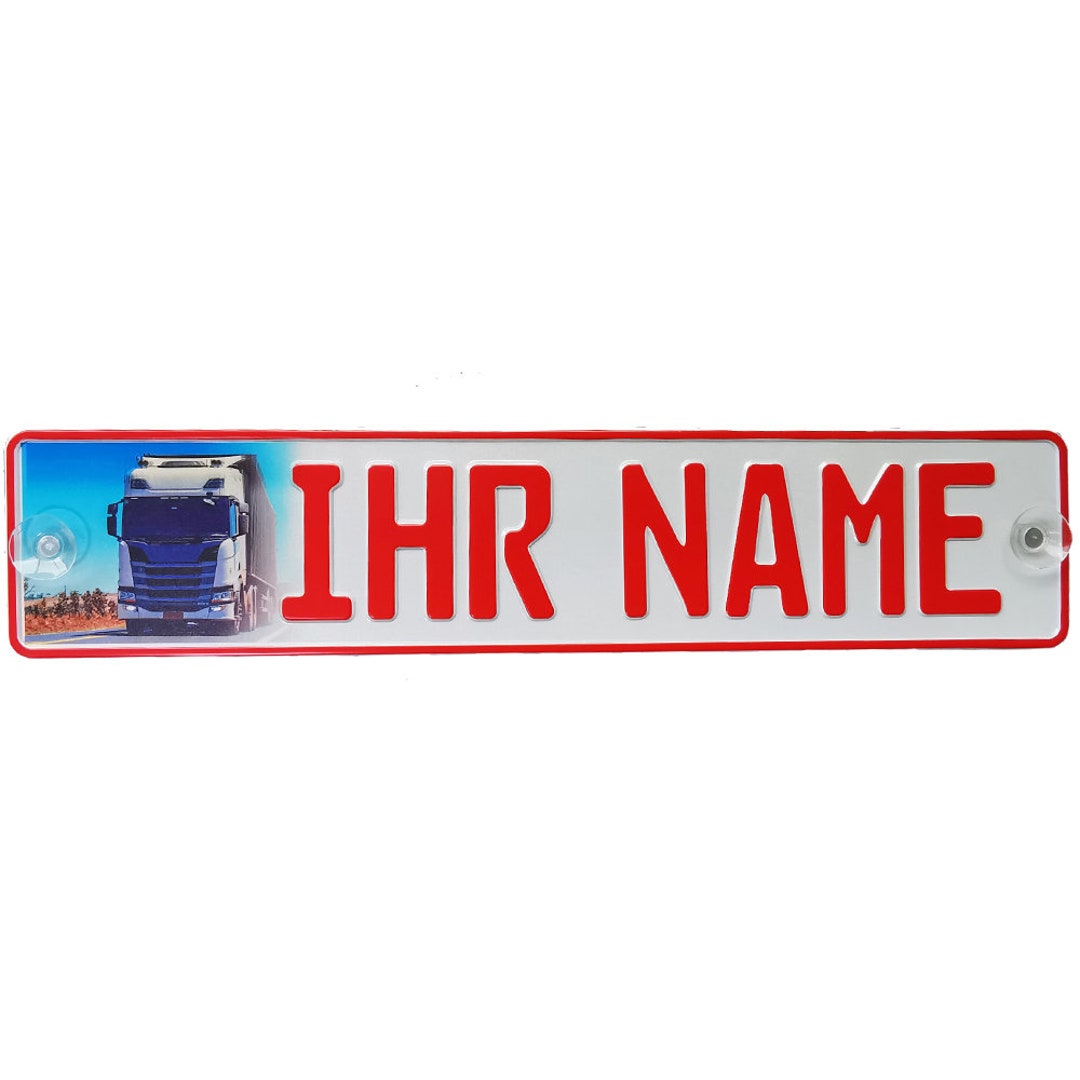 Truck Driver's Plate Name Plate Name or Text Your Truck Photo Fun Sign ...