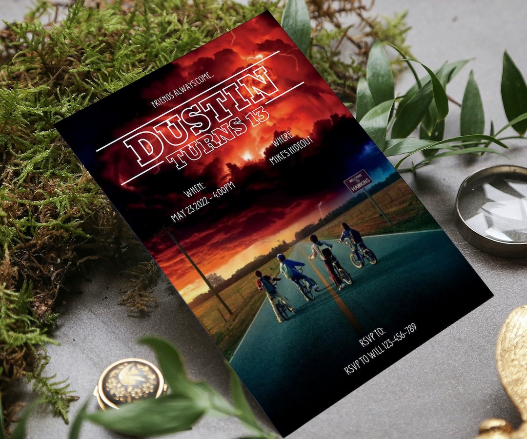 Stranger Things Invitation for Stranger Things Birthday Party Invite ...