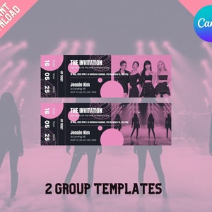 Blackpink Invitation for Blackpink Birthday Party Invite for Black Pink ...