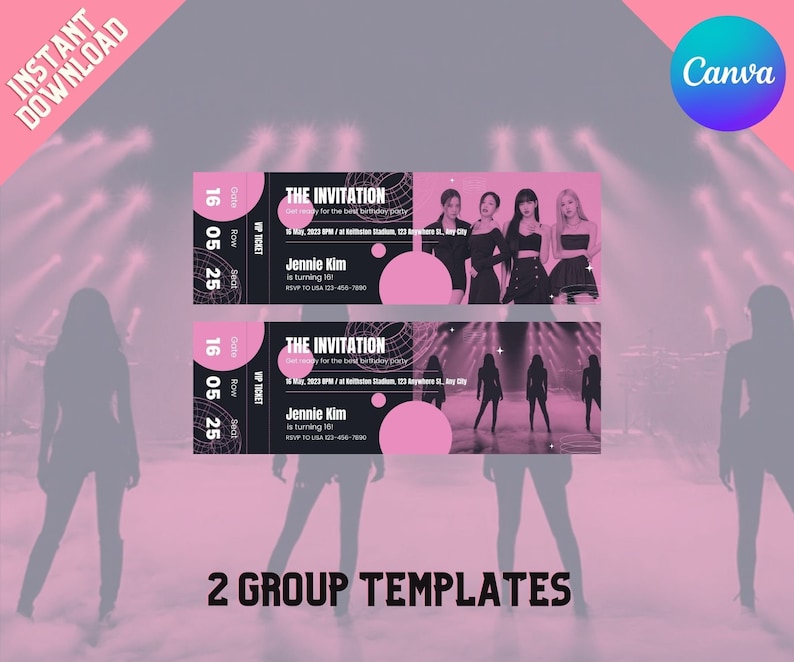 Blackpink Invitation for Blackpink Birthday Party Invite for - Etsy UK