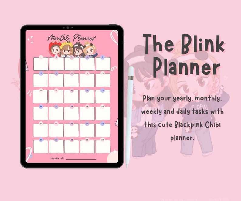BLACKPINK Digital Planner BLACKPINK Kawaii Digital Planner Blackpink ...