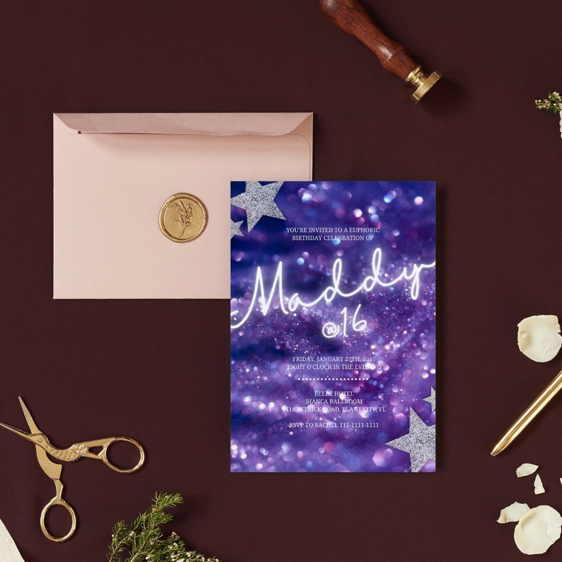 Euphoria Invitation for Euphoria Birthday Party Invite for - Etsy
