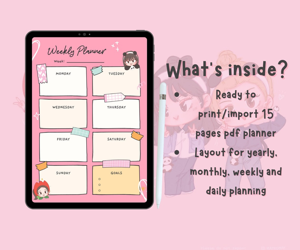 BLACKPINK Digital Planner BLACKPINK Kawaii Digital Planner Blackpink ...