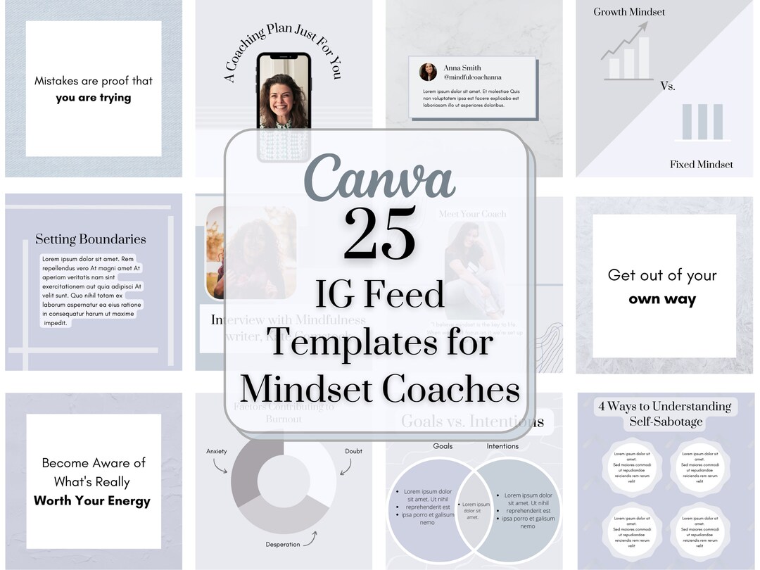 25 Canva Templates for Coaches, Mindset Coaching, Instagram Post ...
