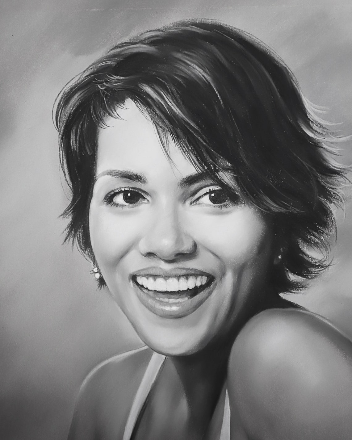 100% Handmade Portrait for Your Loved Ones Black and White - Etsy