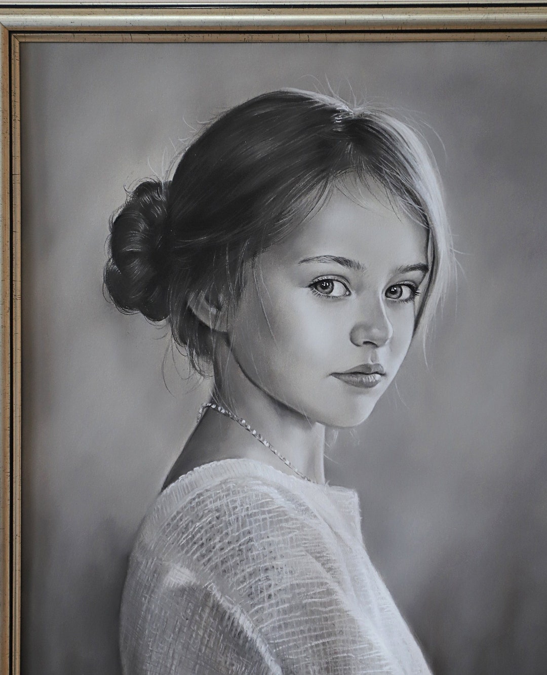 100% Handmade Portrait for Your Loved Ones, Personalized Pastel ...