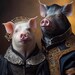 Victorian Gothic Steampunk Animals and Creatures Art, Victorian Pig ...