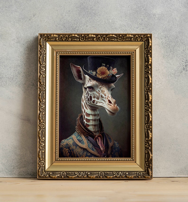 Victorian Gothic Steampunk Animals and Creatures Art, Victorian Giraffe ...