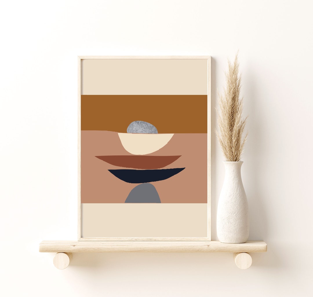 Boho Poster, Balancing Rocks, Sun Moon Ocean, Digital Download Art ...