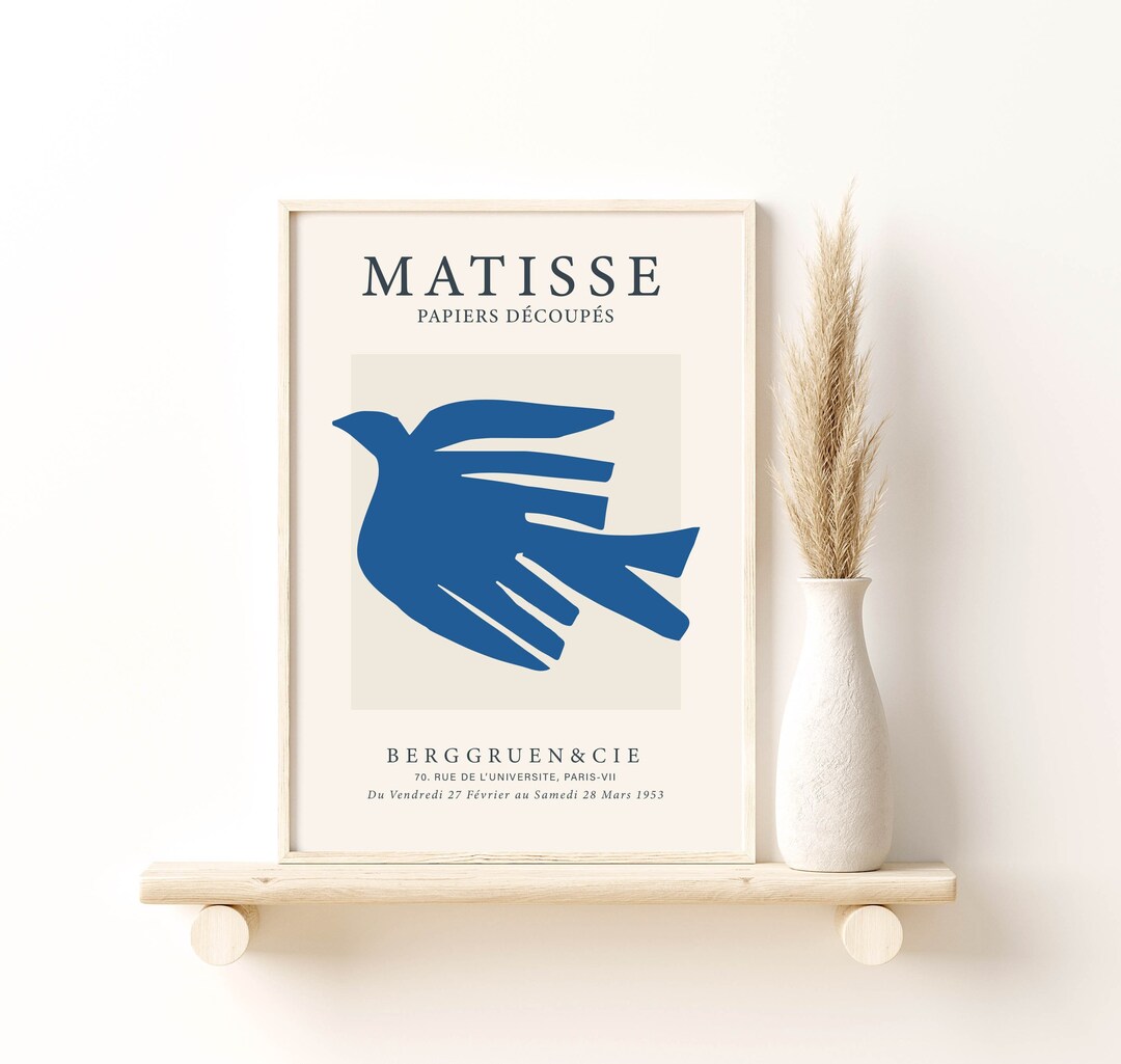 Matisse | Matisse Cut Outs Art Poster, Blue Bird Matisse Exhibition ...