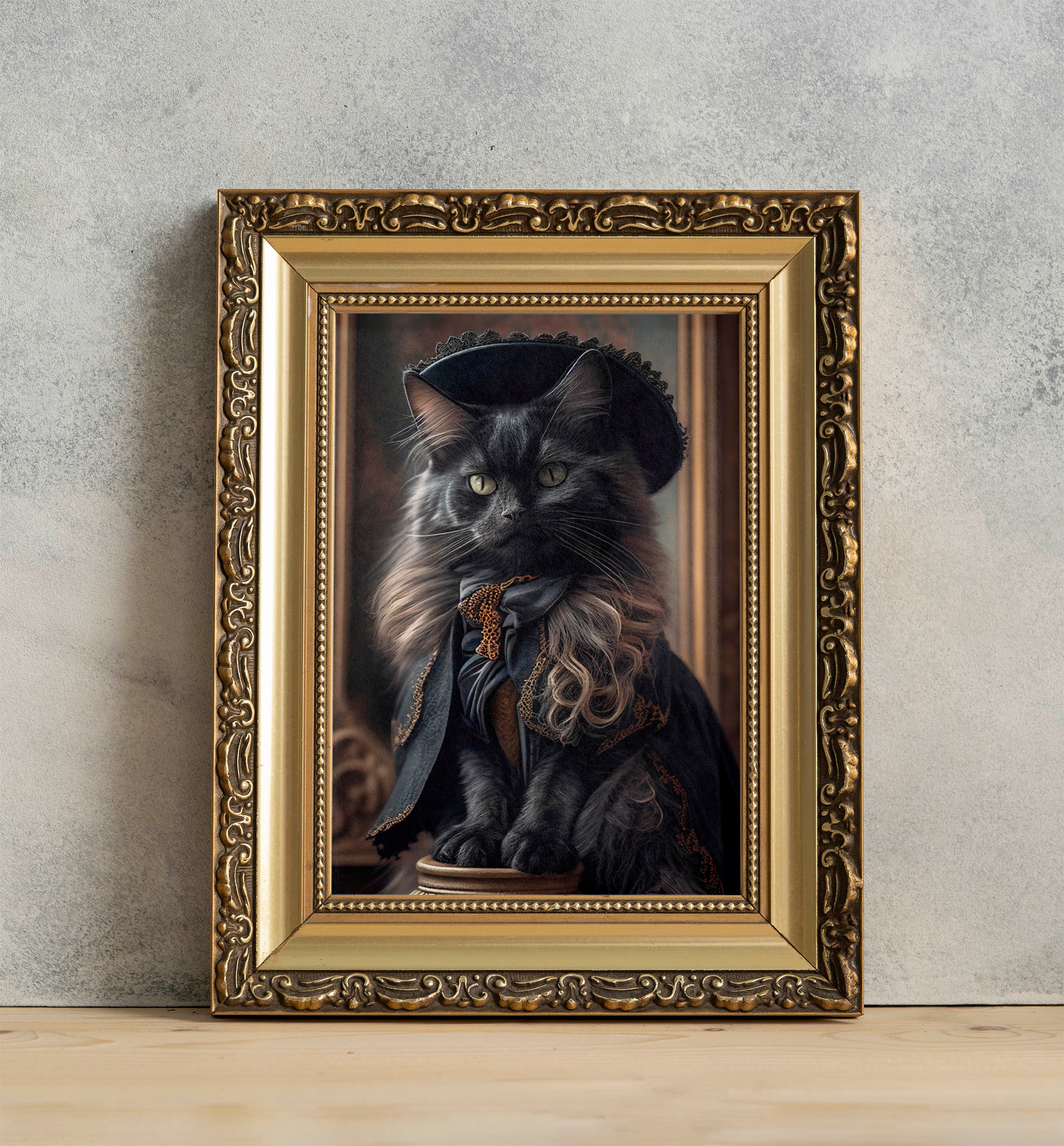 Victorian Animals and Creatures Art, Victorian Black Cat Ai Art ...