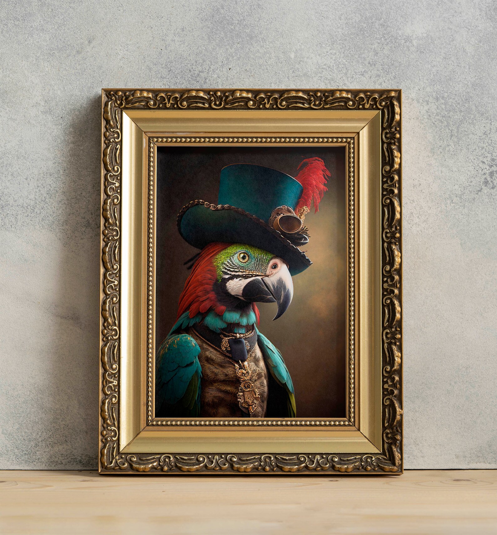 Victorian Gothic Steampunk Animals and Creatures Art, Victorian Parrot ...