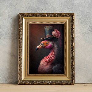Victorian Gothic Steampunk Flamingos Art, Victorian Flamingo 3 Ai Art ...