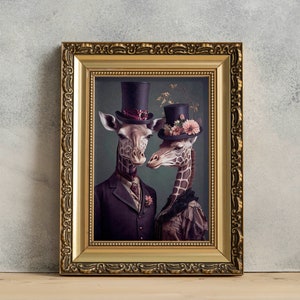 Victorian Gothic Steampunk Animals and Creatures Art, Victorian Giraffe ...