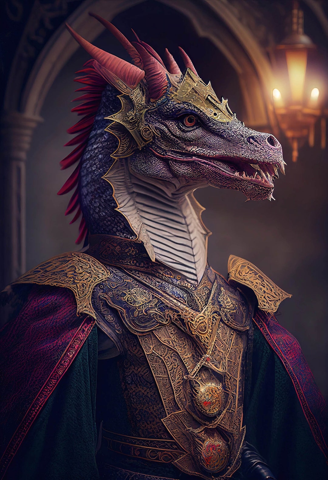 Victorian Gothic Steampunk Dragons Art, Victorian Dragon Ai Art ...