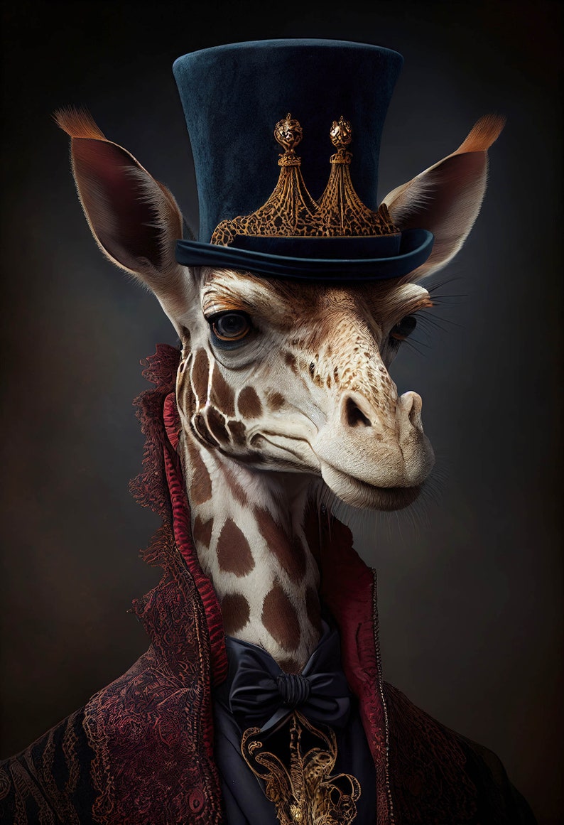 Victorian Gothic Steampunk Animals and Creatures Art, Victorian Giraffe ...