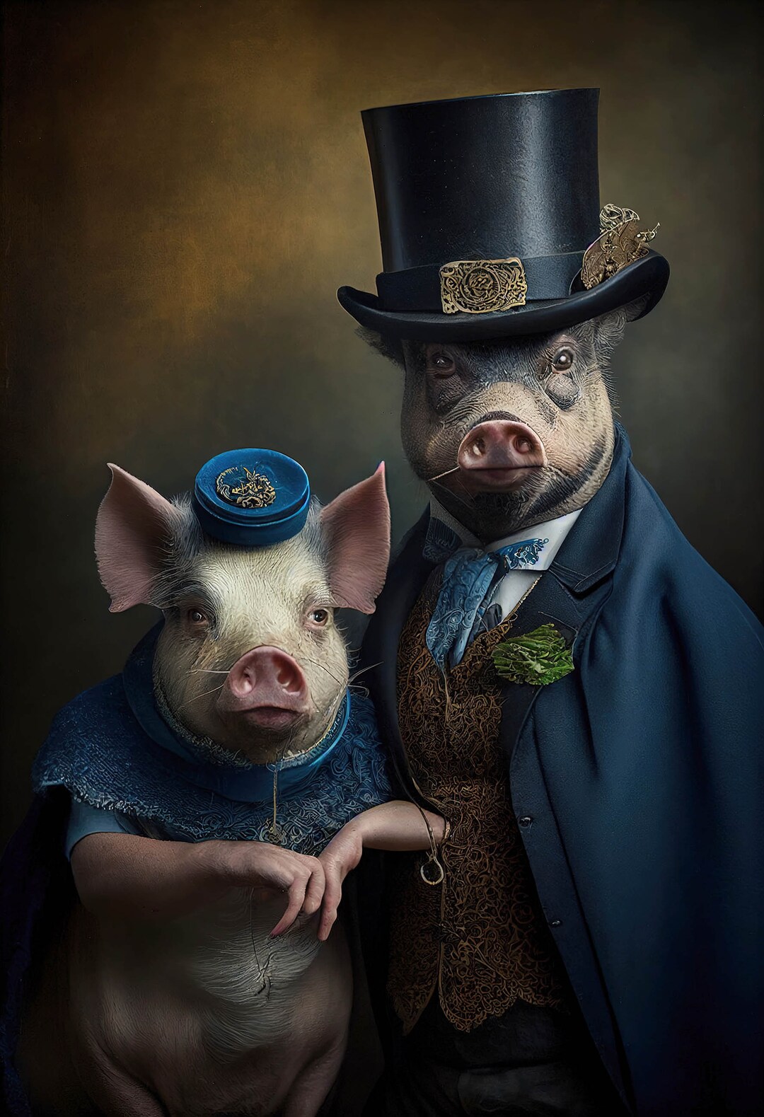Victorian Gothic Steampunk Animals and Creatures Art, Victorian Pig ...