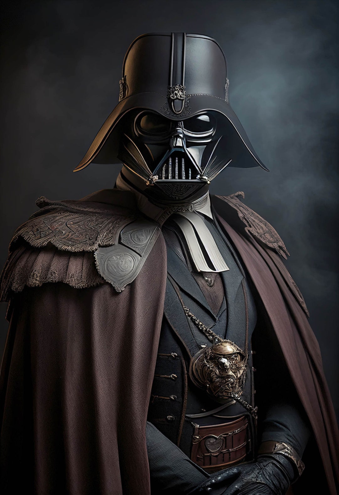 Victorian Gothic Steampunk Star Wars Art, Victorian Darth Vader 2 Ai ...