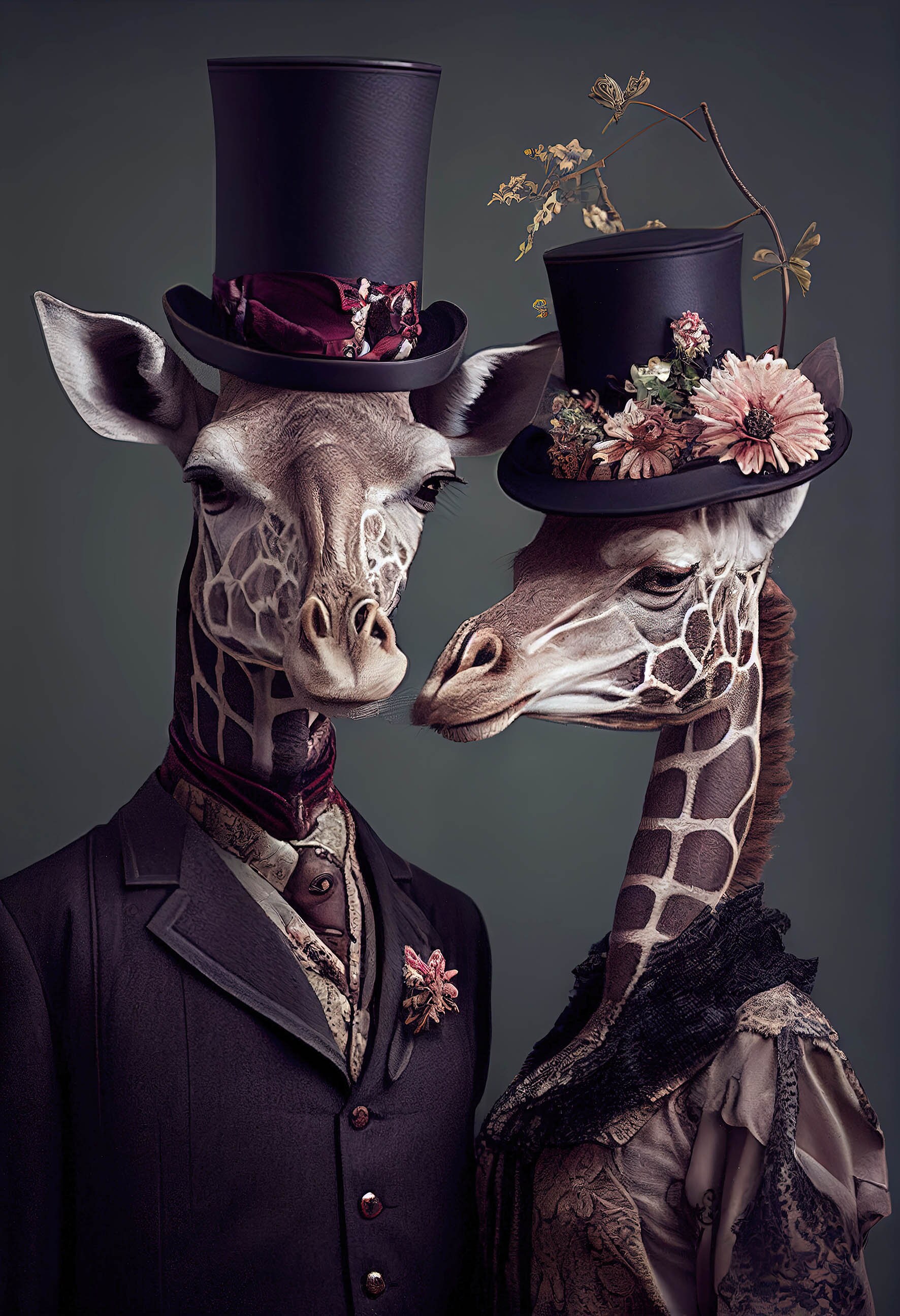 Victorian Gothic Steampunk Animals and Creatures Art, Victorian Giraffe ...