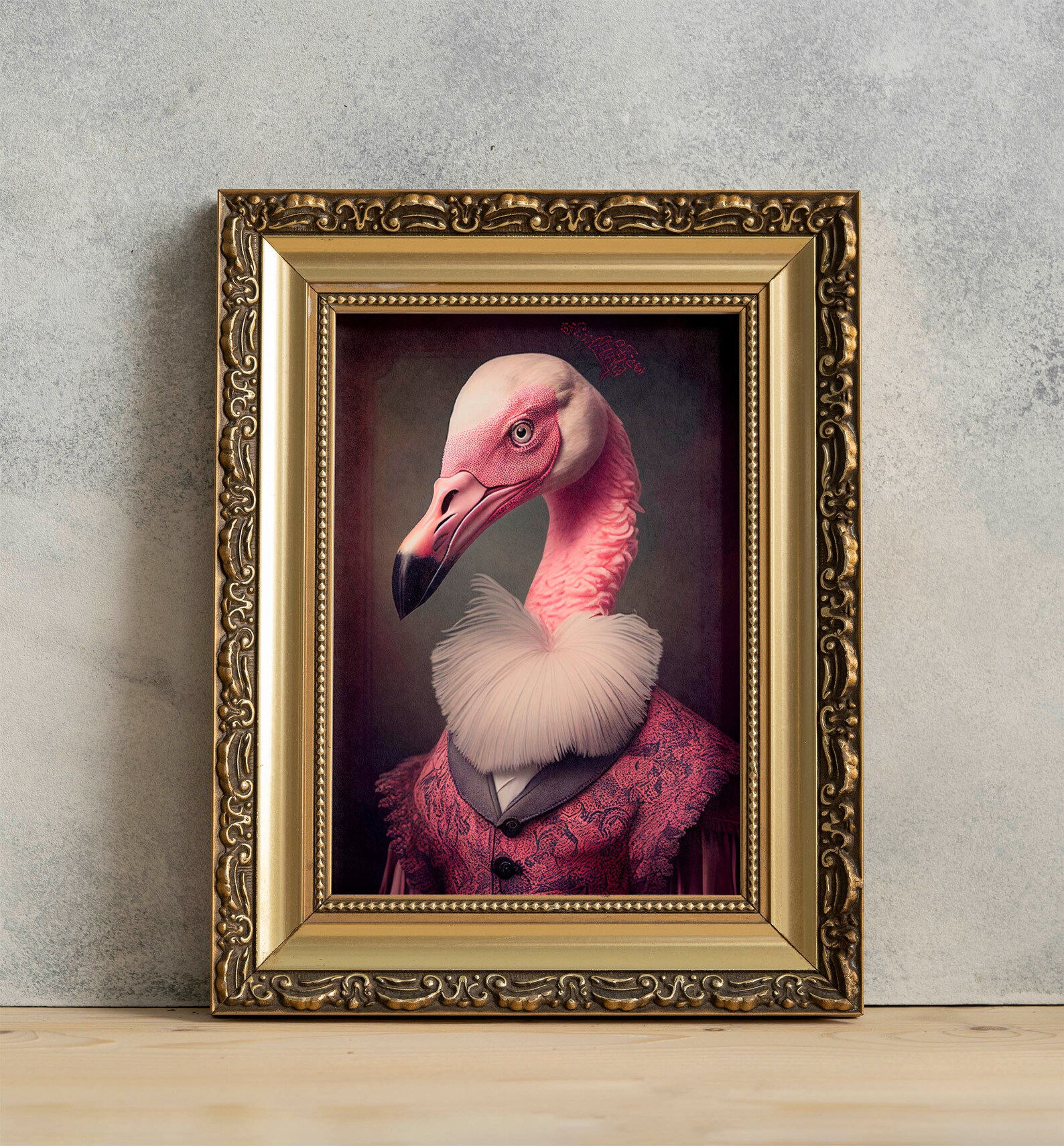 Victorian Gothic Steampunk Flamingos Art, Victorian Flamingo 2 Ai Art ...
