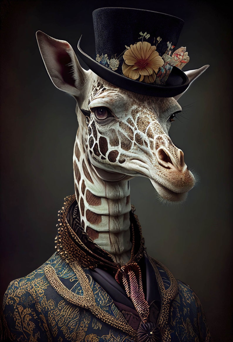 Victorian Gothic Steampunk Animals and Creatures Art, Victorian Giraffe ...