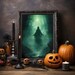 Green Forest Ghost in Misty Forest Fantasy Art Print, Darkarts Poster ...