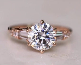 Hidden Stone Wedding Ring - Etsy