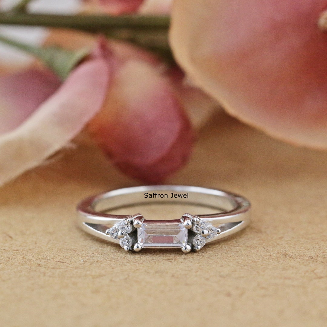 Split-shank Wedding Ring, Seven Stone Engagement Ring, 10K/14K/18K ...