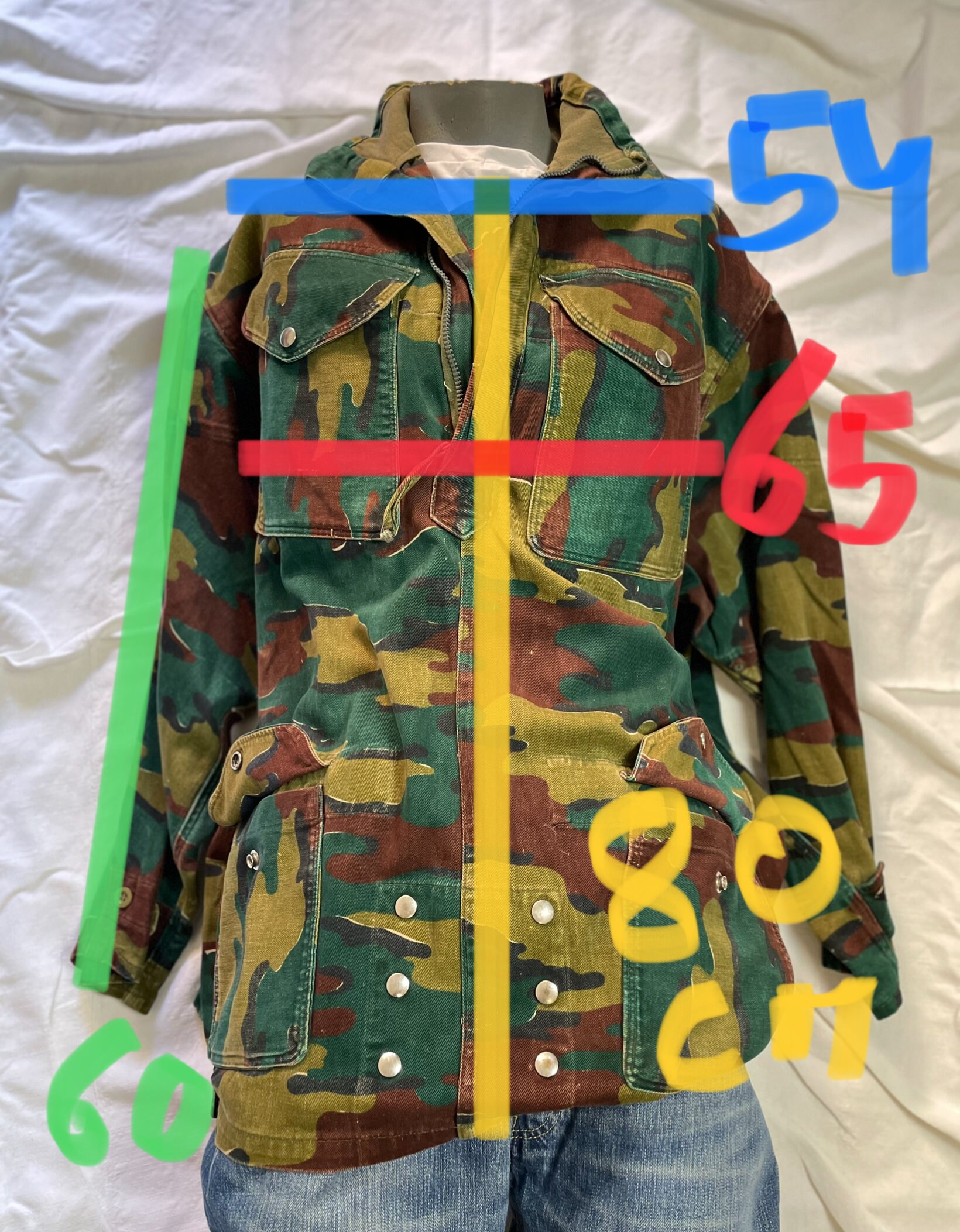 Military Vintage Belgian Camo Coat / Jacket - Etsy
