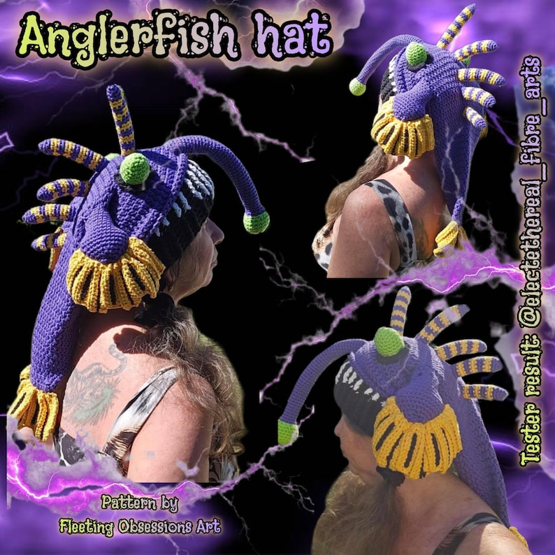 Anglerfish Beanie Crochet Pattern - Etsy Canada
