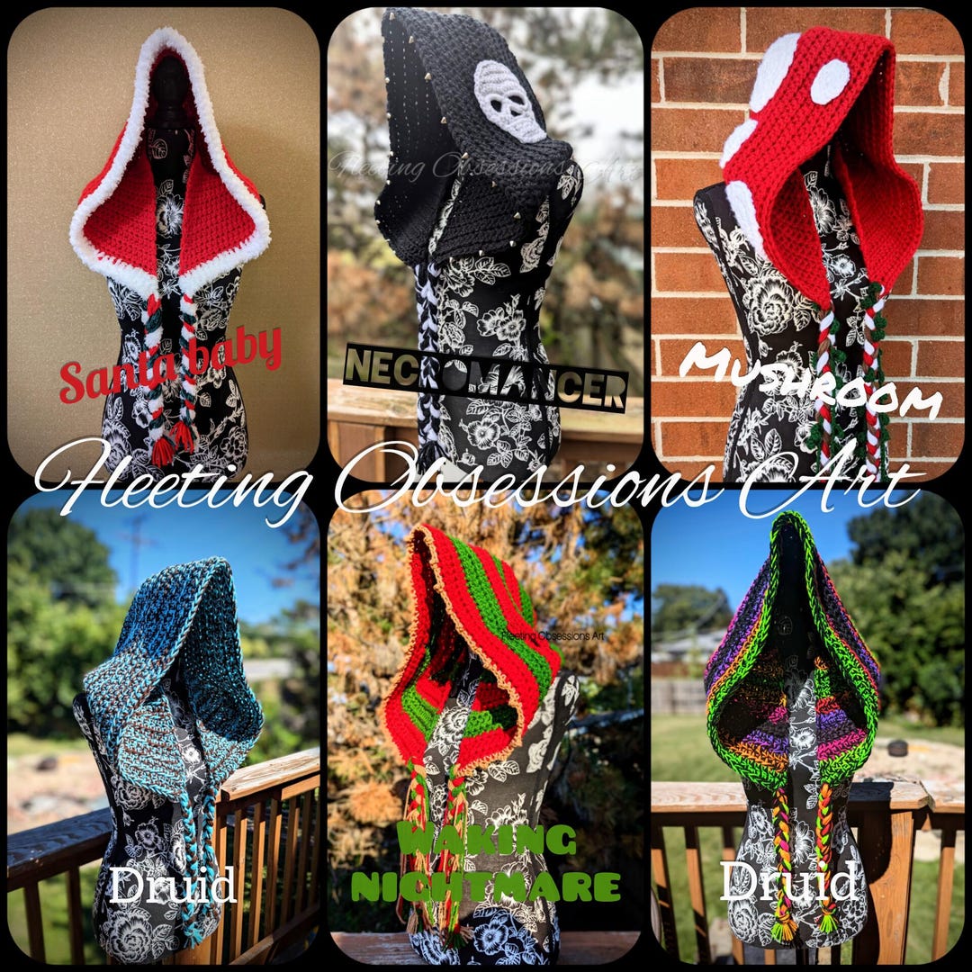 Druid Hood Combo Crochet Pattern - Etsy