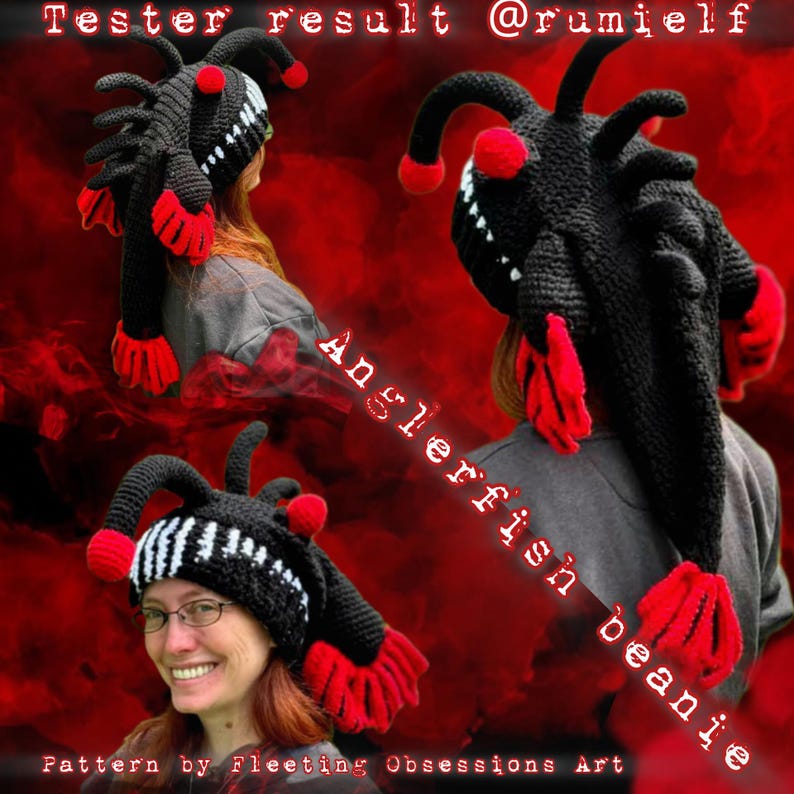 Anglerfish Beanie Crochet Pattern - Etsy Canada