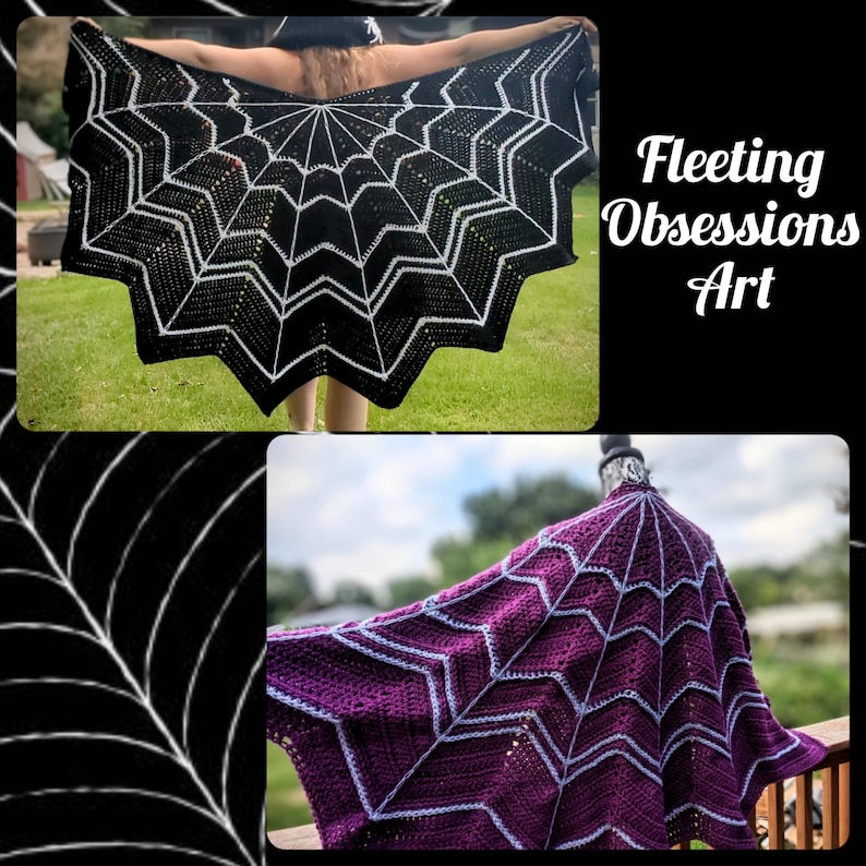 Lolth's Spiderweb Shawl Crochet Pattern - Etsy