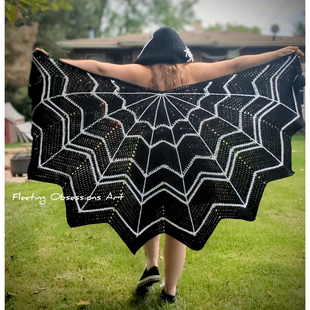 Lolth's Spiderweb Shawl Crochet Pattern - Etsy
