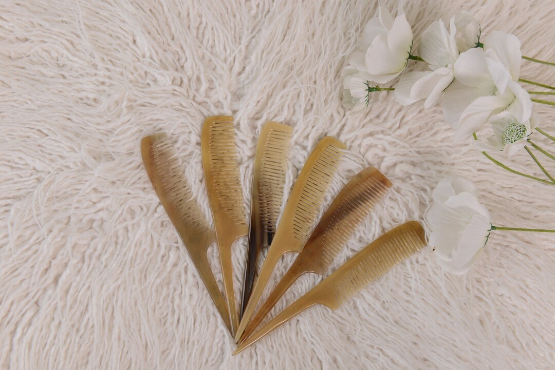 Rattail Fine Tooth Comb Natural Shoe Horn Anti Static Heat - Etsy