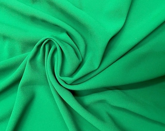 Green Crepe Fabric - Etsy