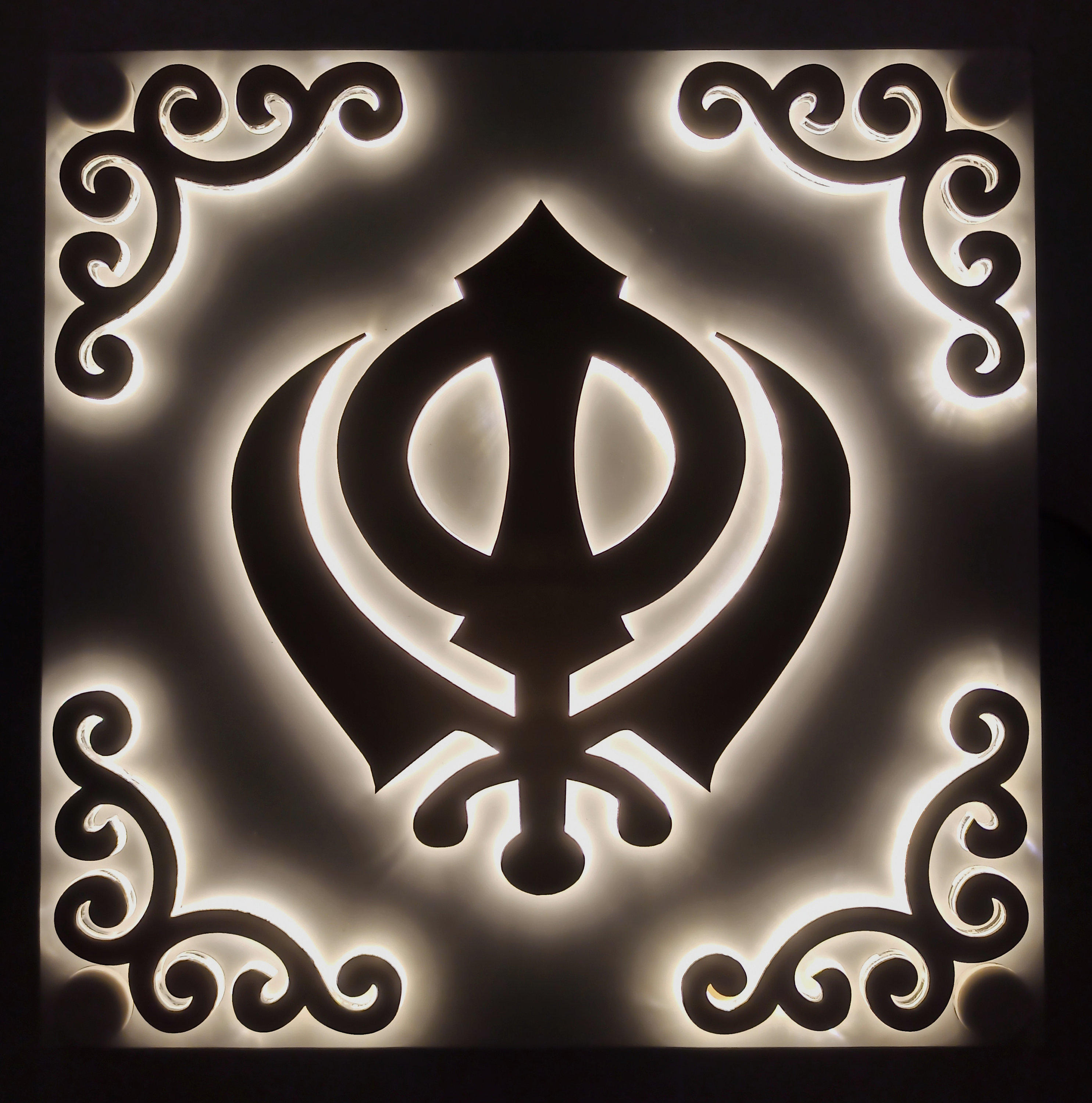 Sikh Religion Decor Items Khanda Sahib Symbol for Decor With - Etsy