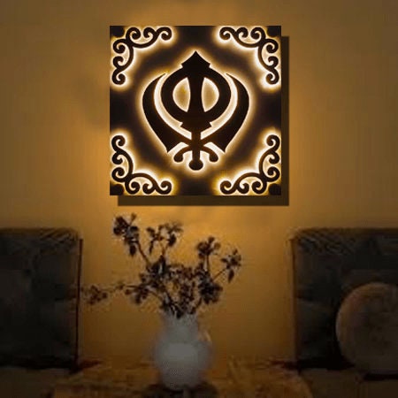 Sikh Religion Decor Items Khanda Sahib Symbol for Decor With - Etsy