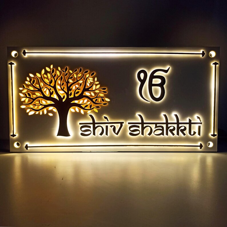 Personalized Name Plate Multicolor Religious Sikh Name Board, Embossed ...