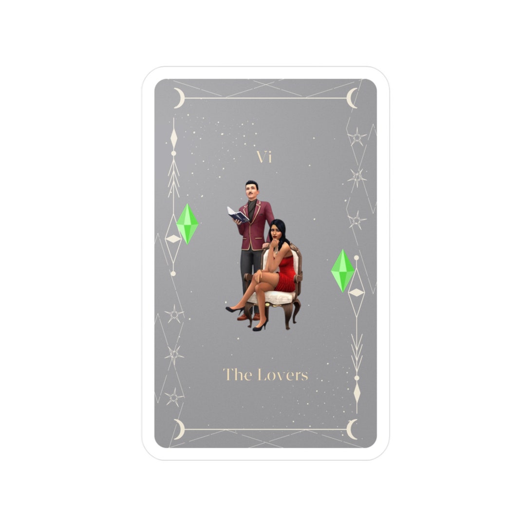 The Lovers Tarot Card Sticker - the Sims Bella and Mortimer Goth Vinyl ...