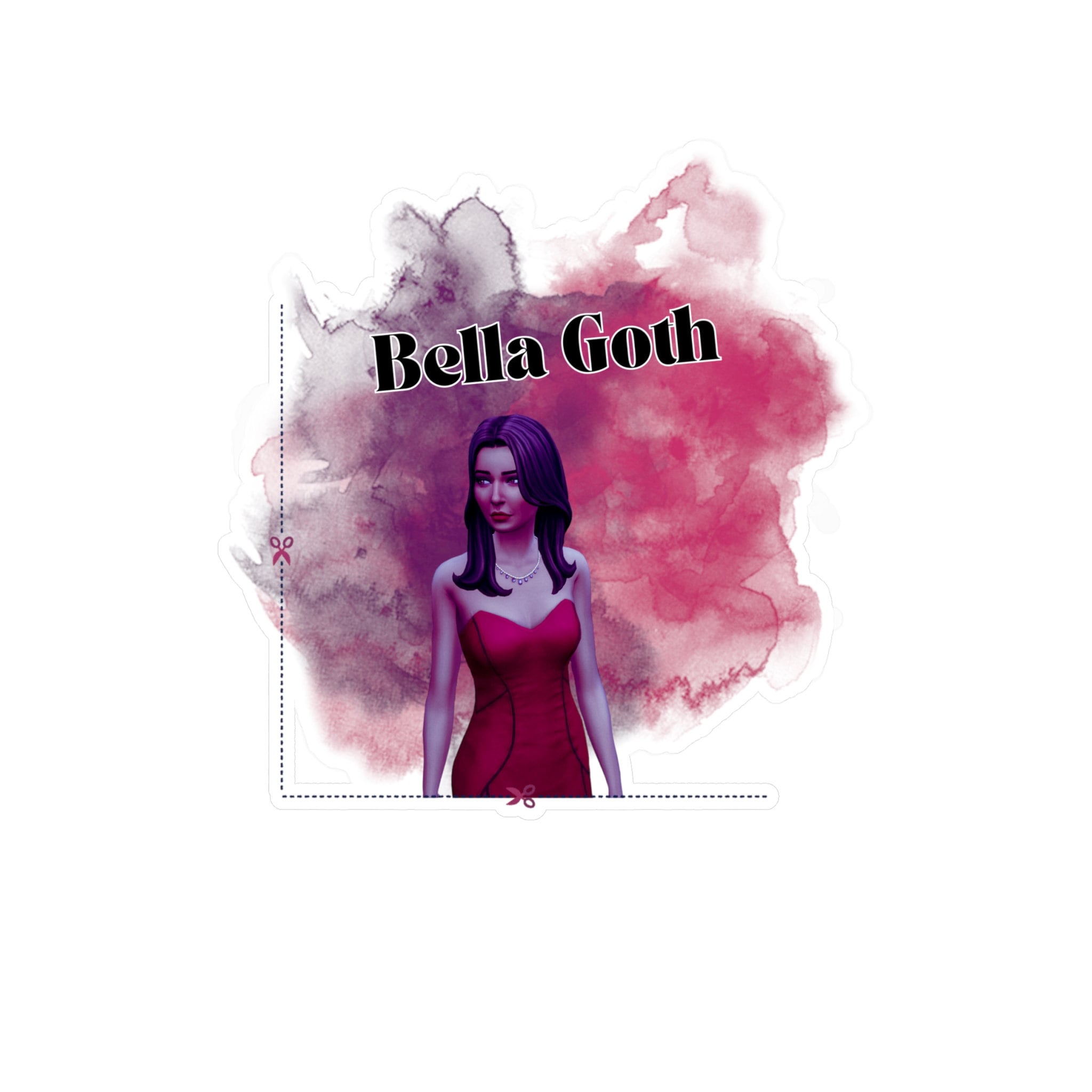 The Sims Bella Goth Vinyl Decal Water Bottle Sticker - Etsy