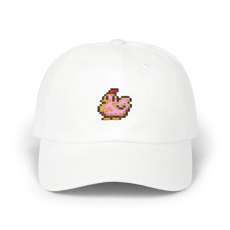 Stardew Valley Inspired Chicken Hat - Embroidered Dad Hat - Etsy