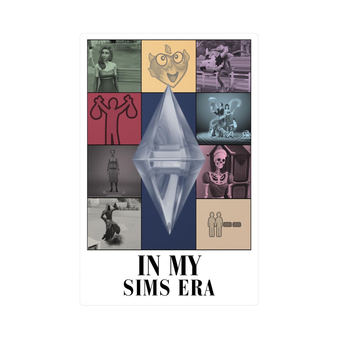 The Sims Parody - in My Sims Era Vinyl Sticker - Etsy