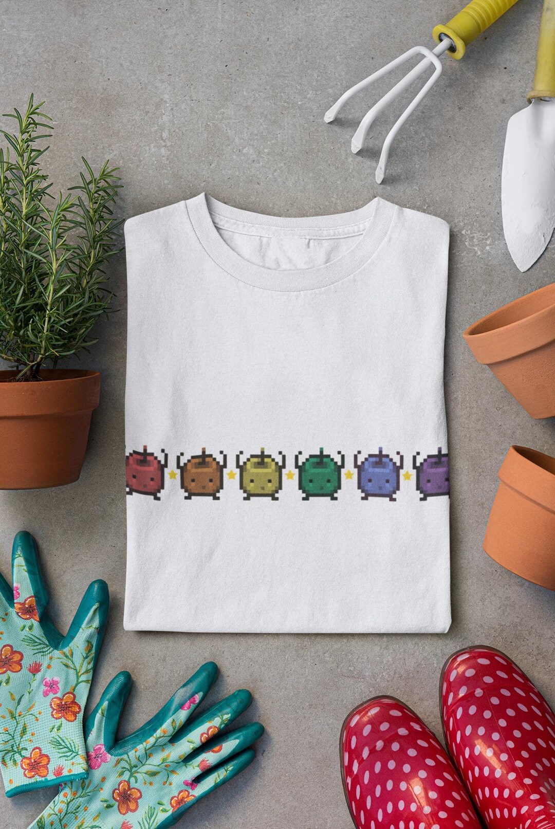 Stardew Valley Inspired T-shirt - Rainbow Junimo Spirits - Etsy
